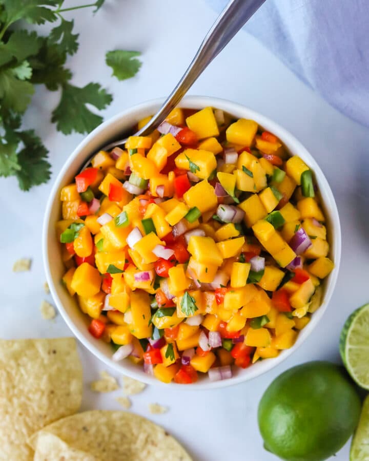 Fresh Mango Salsa {Easy Recipe!} For Chips or Topping