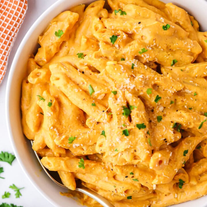 Pumpkin Pasta {25 Minute Recipe!} BEST Creamy Pumpkin Sauce