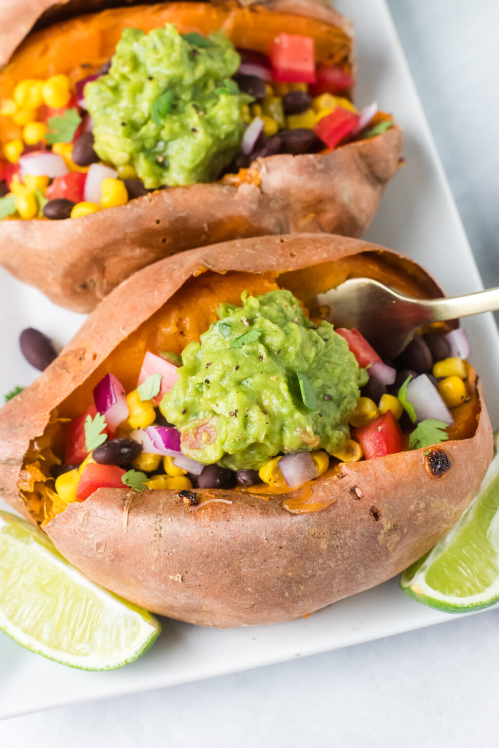 Black Bean Stuffed Sweet Potatoes | Easy Recipe